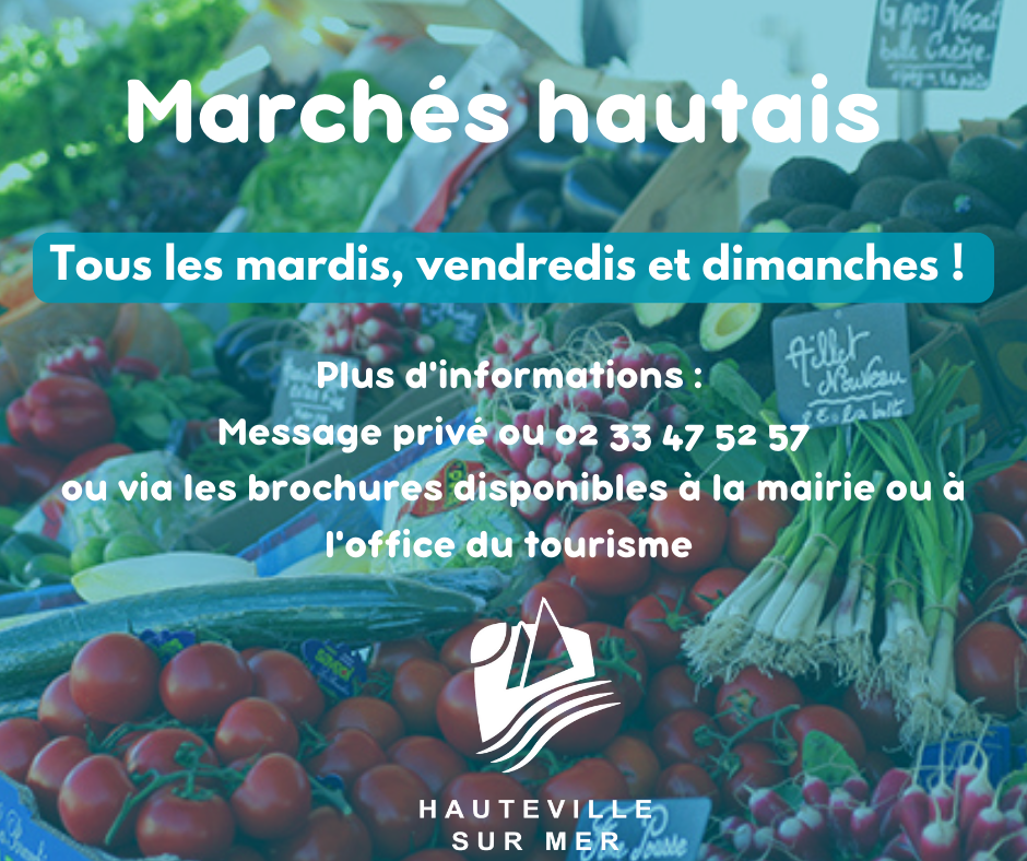 Actualités - Les marchés d'été : mardi et vendredi matin - Mairie de Hauteville-sur-Mer